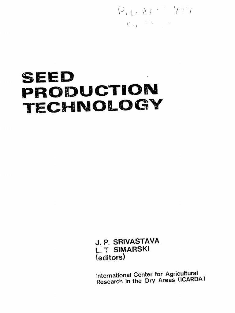 Seed Production Technology | PDF | Agriculture | Crops