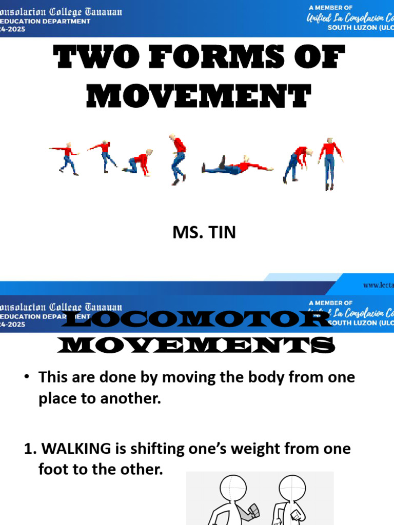 Types of Locomotor and Non-Locomotor Movements | PDF