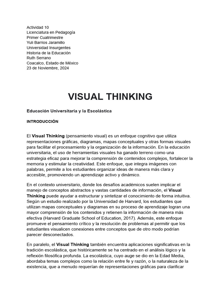 Visual Thinking | PDF | Pensamiento | Aprendizaje
