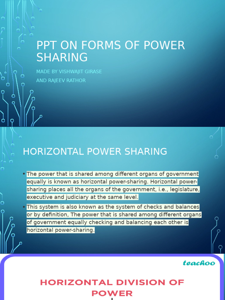 On Forms of Power Sharing | PDF