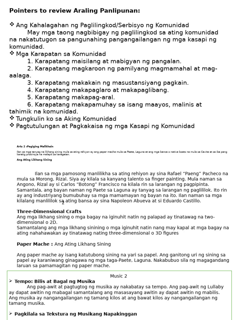 4th Quarter Pointers To Review | PDF