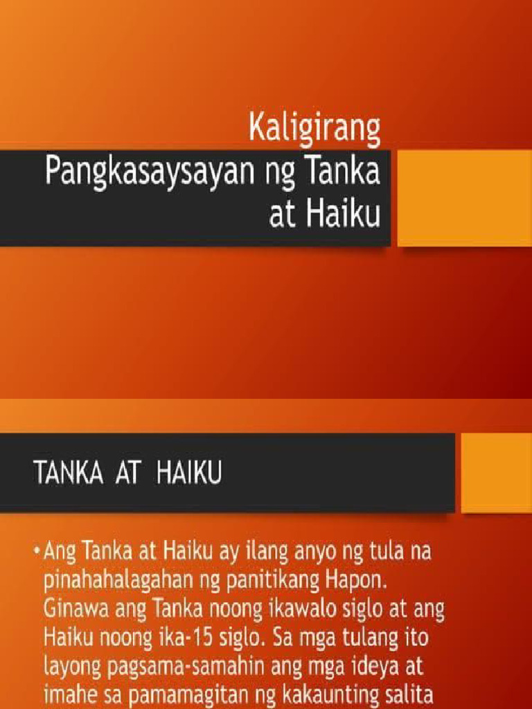 Q2 Filipino IX Lesson 2 Tanka at Haiku | PDF