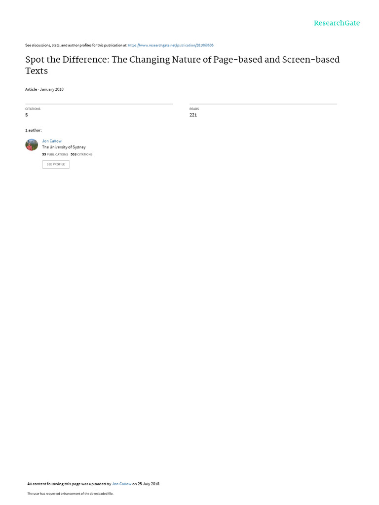 Callow Spotthedifference | PDF | Page Layout | Written Communication