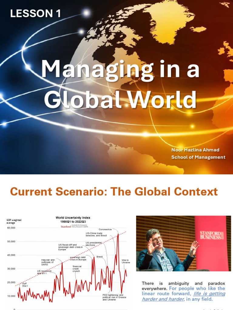 Lesson 1 Managing A Global World 2024 | PDF | Competitive Advantage ...