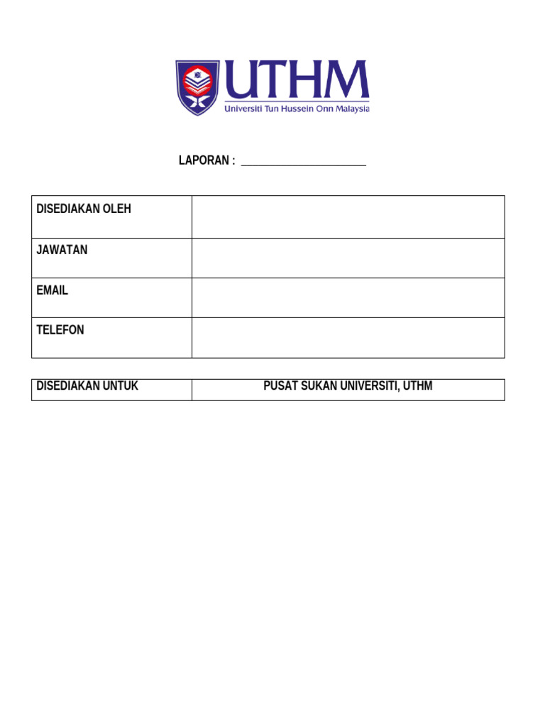 Format Laporan Program (Kosong) | PDF