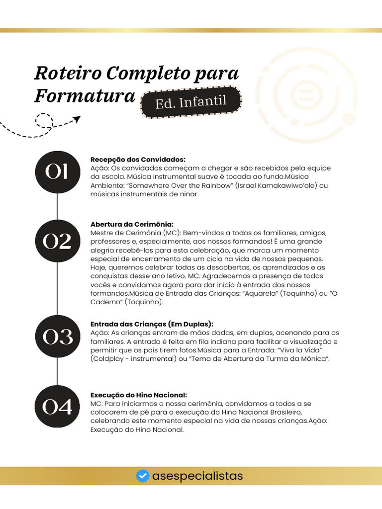 Roteiro Formatura Ed Infantil | PDF