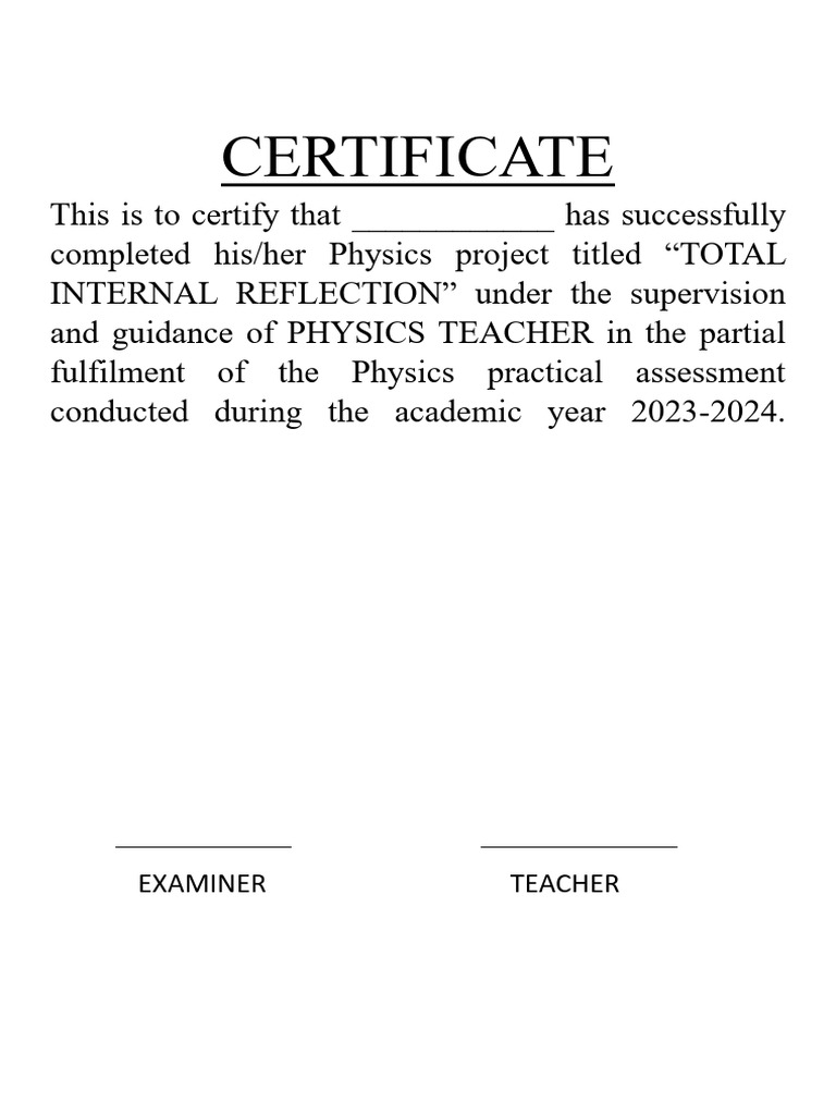 Project | PDF | Refraction | Reflection (Physics)