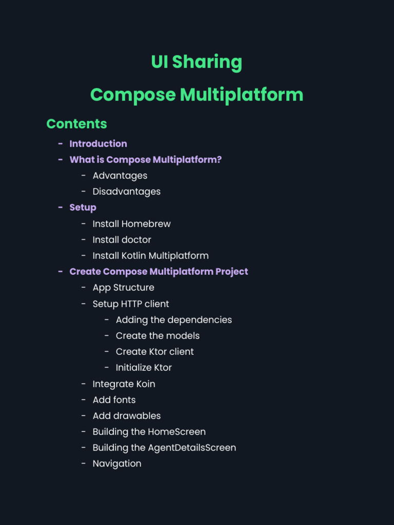 UI Sharing Compose Multiplatform - Free Version | PDF | Cross Platform Software | Ios