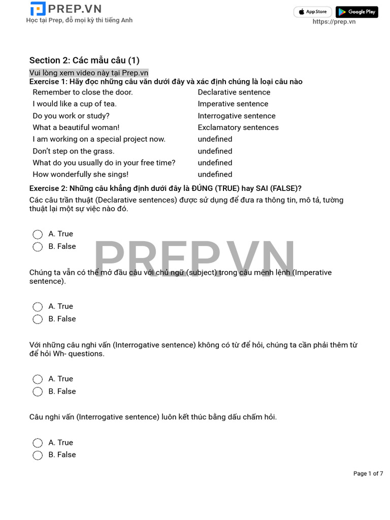 Prep - VN | PDF