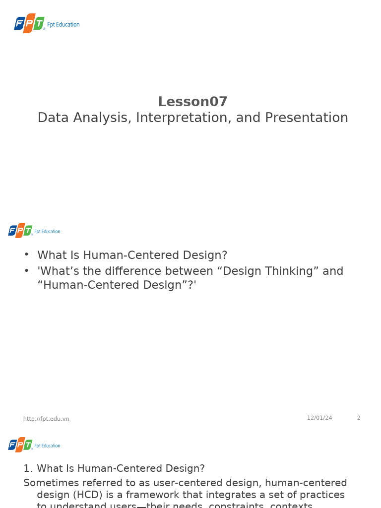 Slide 02 Lesson07 | PDF | Design Thinking | Prototype