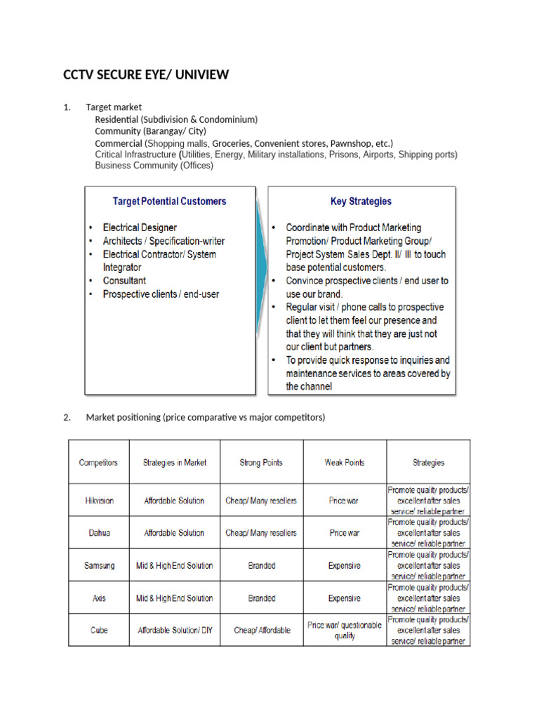 CCTV Target Market | PDF