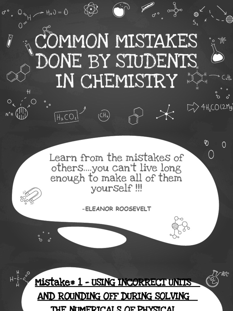 Common Mistakes Done by Students in Chemistry | PDF | Chemical ...