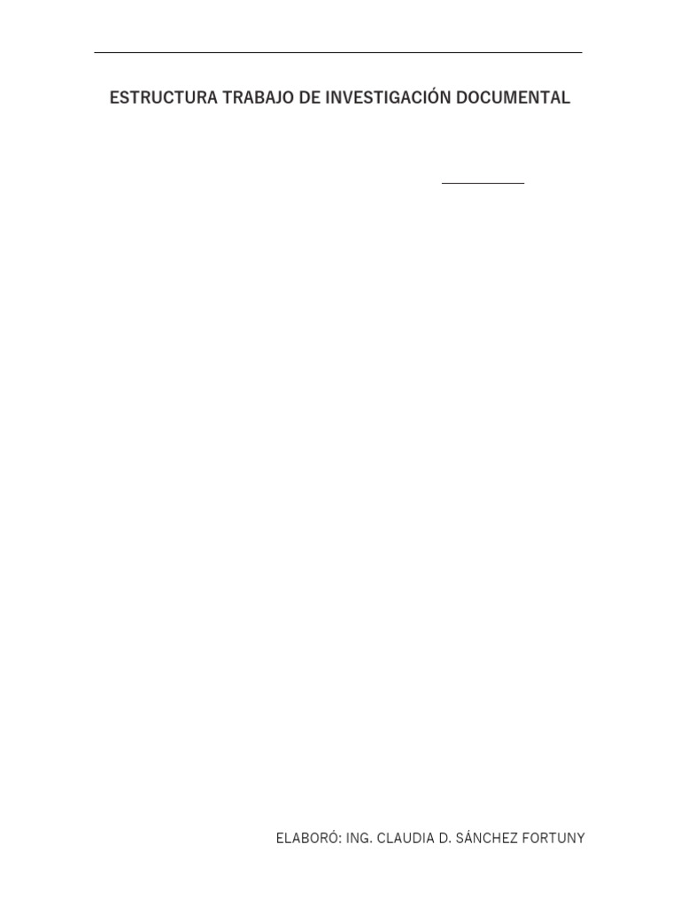 Estructura Trabajo Inv. Documental | PDF
