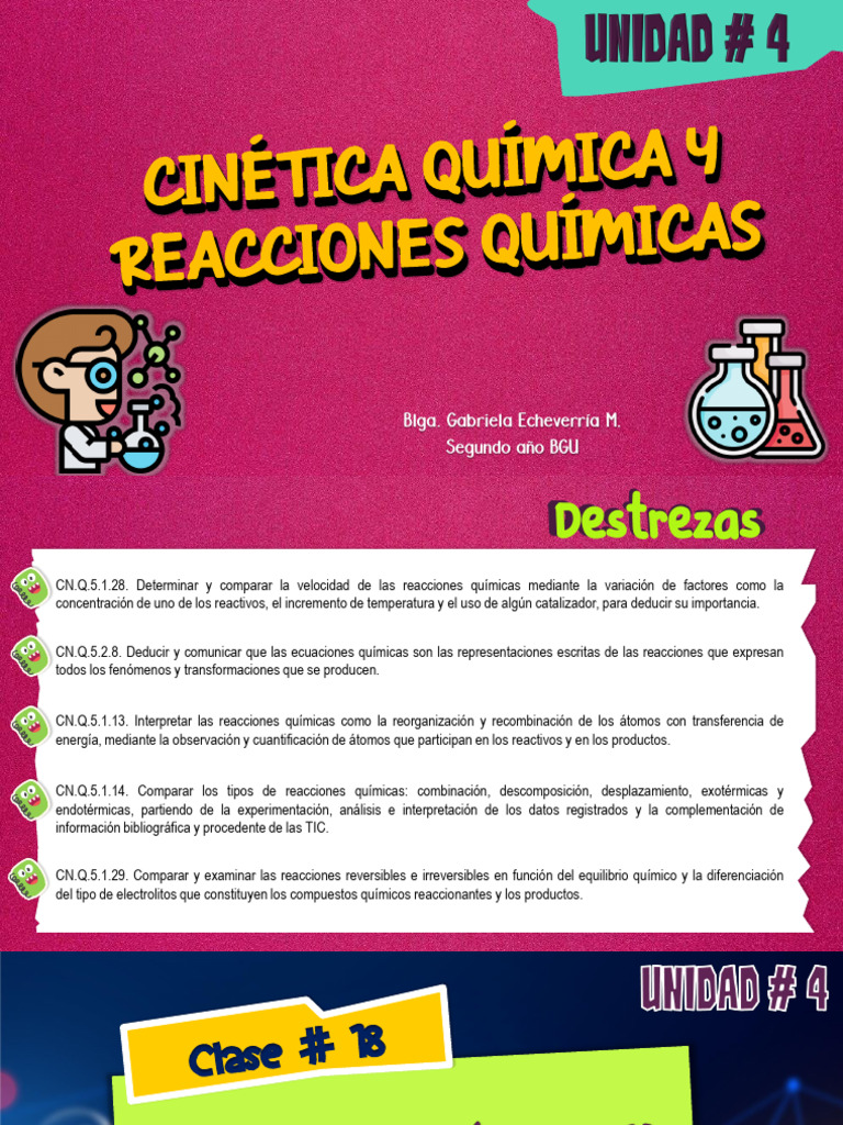 Clase 18 - Terminologia | PDF | Reacciones químicas | Velocidad de reacción
