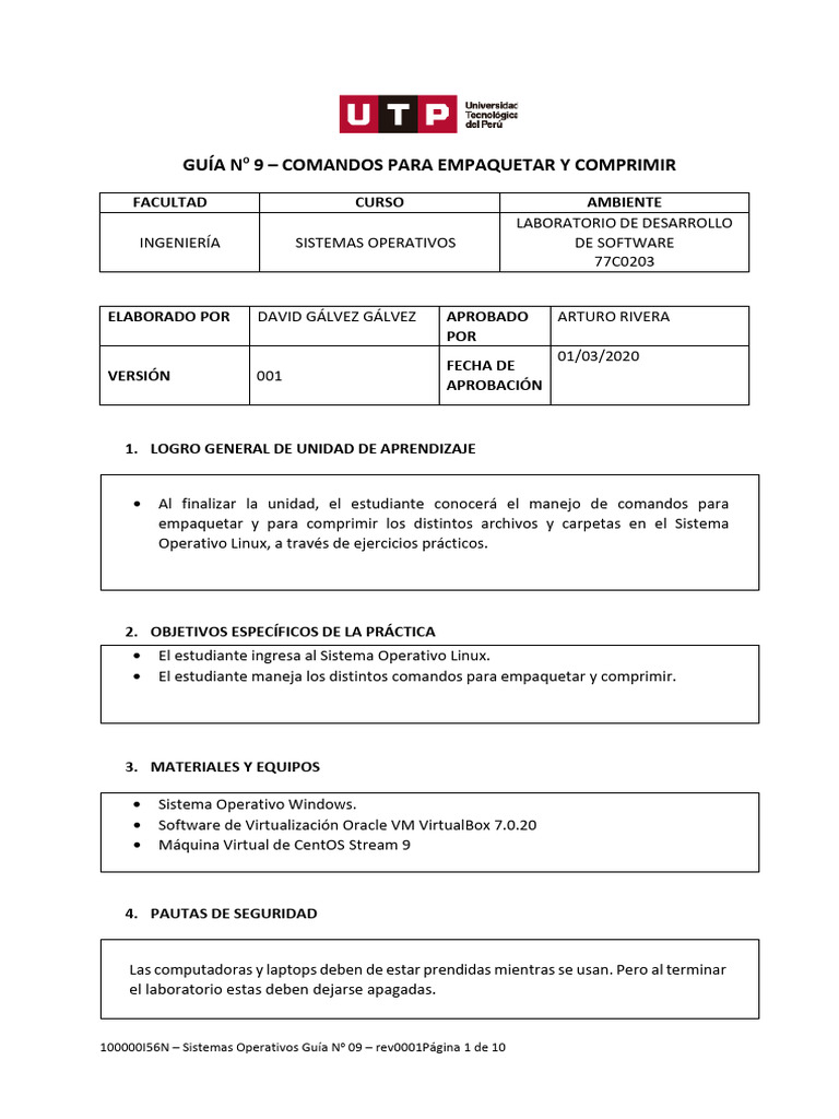 S09 - s17 100000I56N GUIA N 09 LABSISO08 Comandos para Empaquetar y Comprimir | PDF | Zip ...