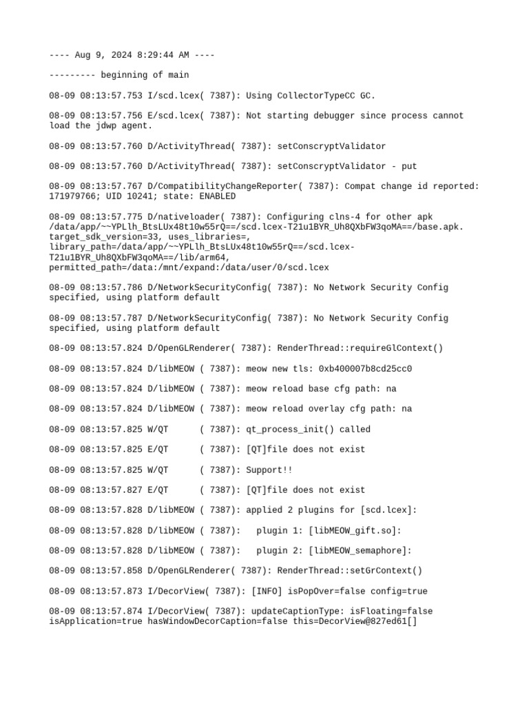 Android App Debug Log Analysis | PDF | Operating System Families ...