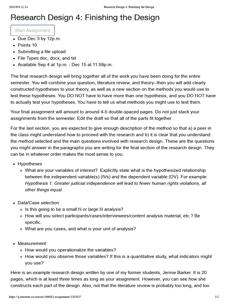 Research Design 4 - Finishing The Design | PDF | Hypothesis | Methodology