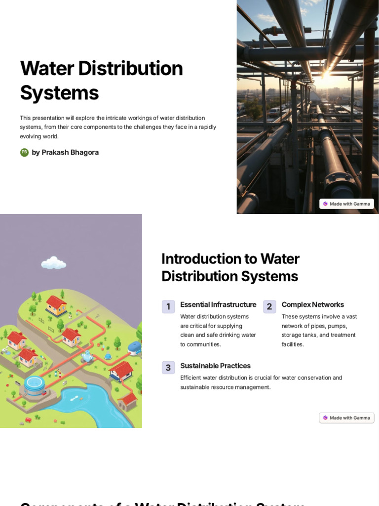 Water Distribution Systems | PDF | Water | Pipe (Fluid Conveyance)