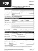 Borang Keluar Negara Terbaru (Kosong) | PDF