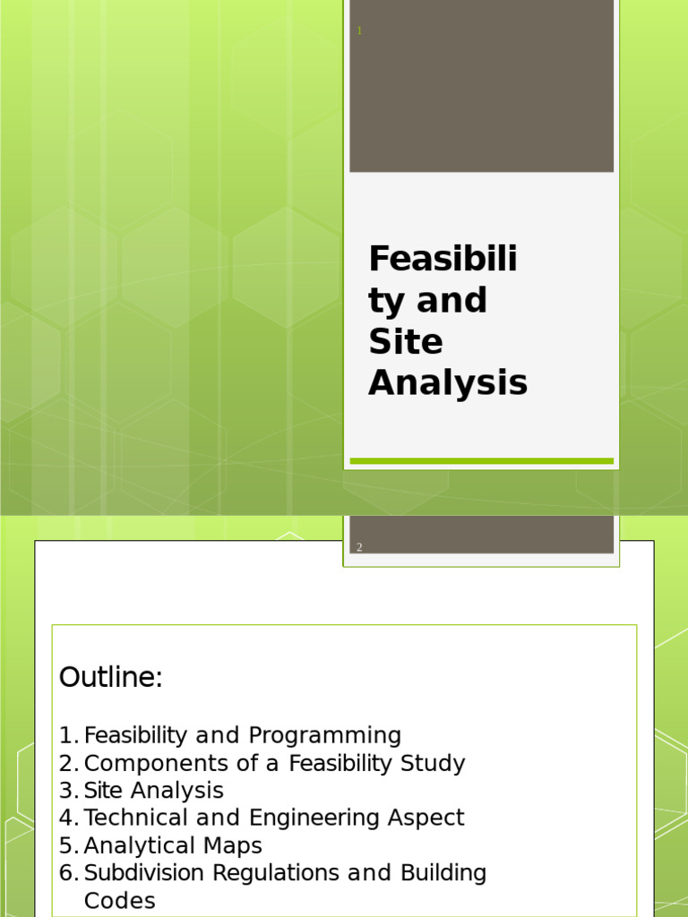 02 - Feasibility and Site Analysis | PDF | Feasibility Study | Erosion