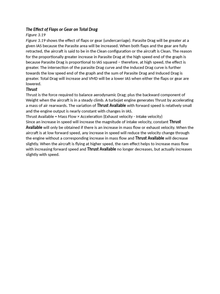 The Effect of Flaps or Gear On Total Drag | PDF | Drag (Physics) | Altitude