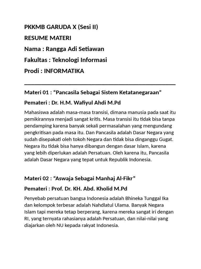 Resume Materi | PDF