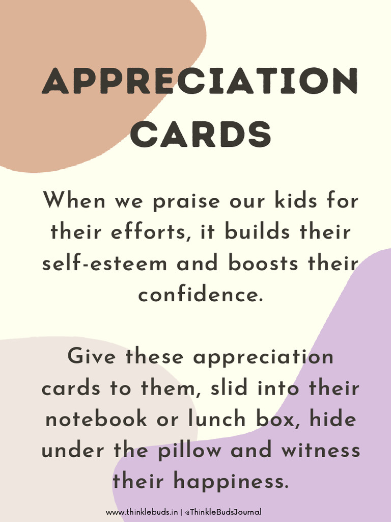 Appreciation Cards | PDF | Emotions | Social Psychology
