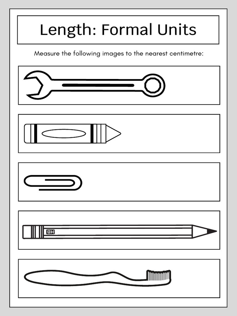 Length Measurement Worksheet | PDF