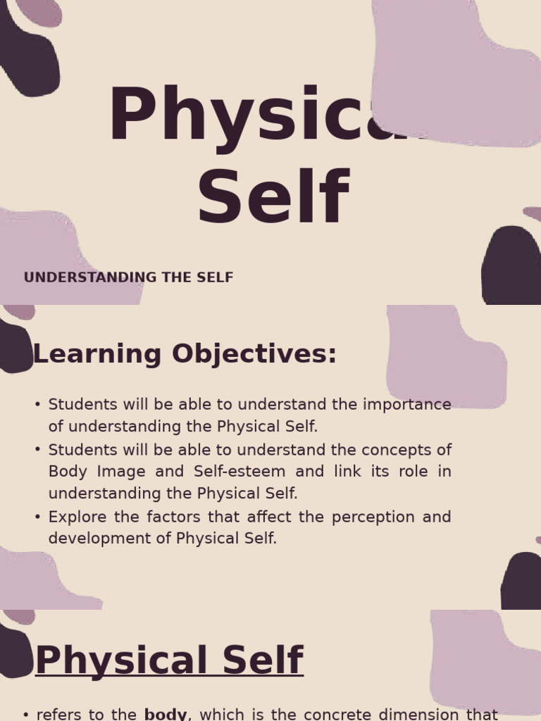 Understanding Physical Self and Body Image | PDF | Self Esteem | Self ...