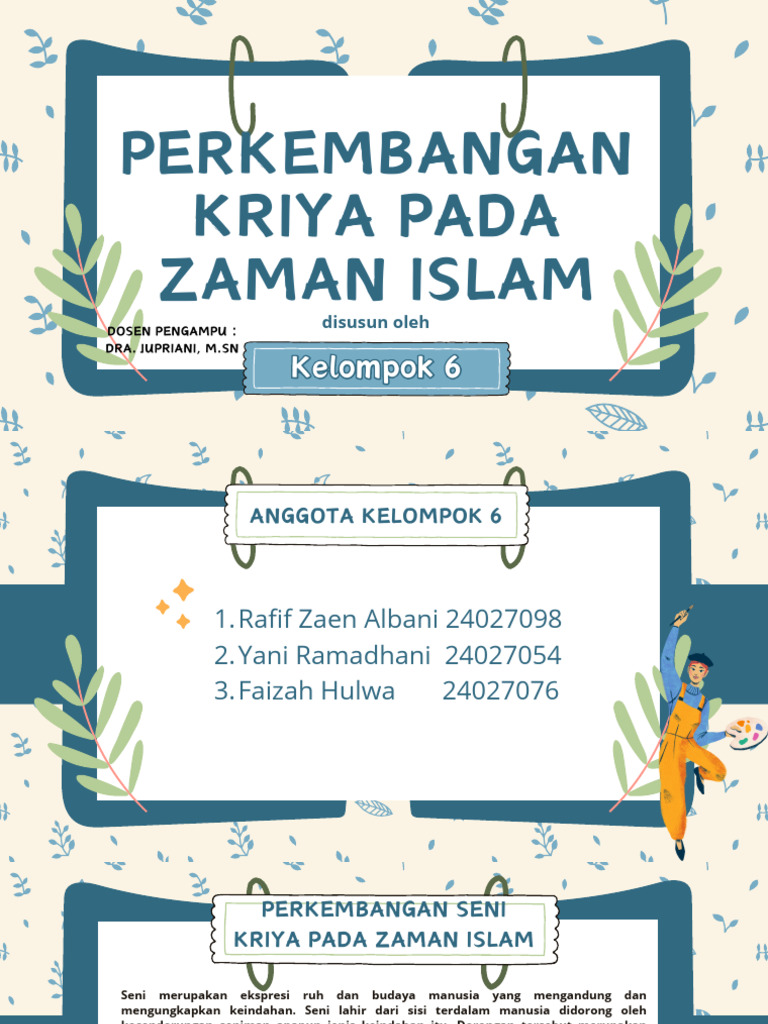 Perkembangan Kriya Pada Zaman Islam Kelompok 6 | PDF