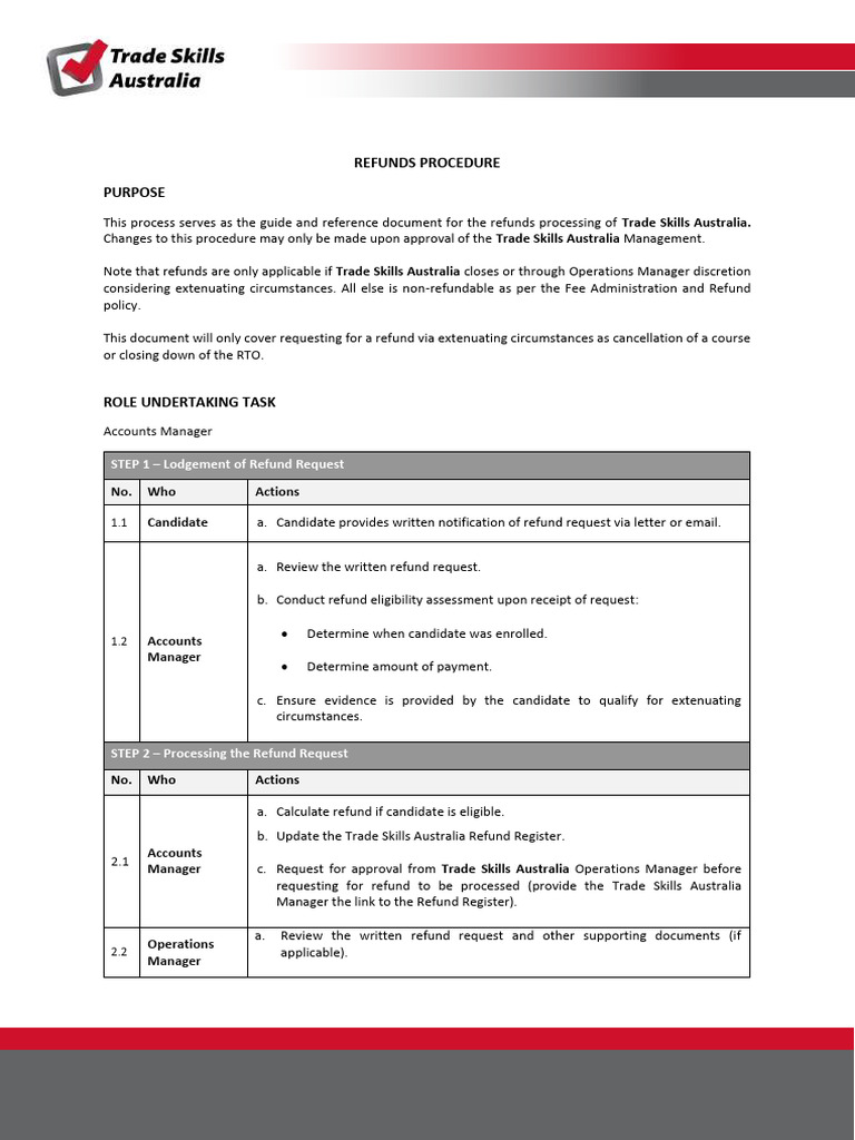 TSA Refunds Procedure | PDF | Justice | Crime & Violence