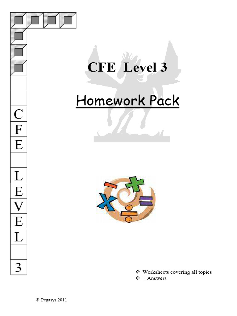 Level 3 Maths Homework Pack | PDF | Volume | Area