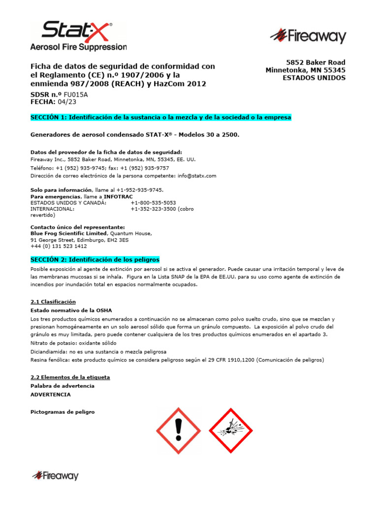 19012.12 SDS Stat X Class 1.4S Spanish Spain | PDF