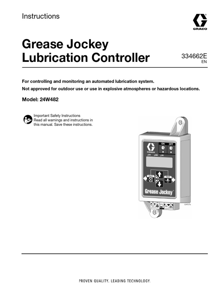 Grease Jockey Lubrication Controller: Instructions | PDF | Implied ...