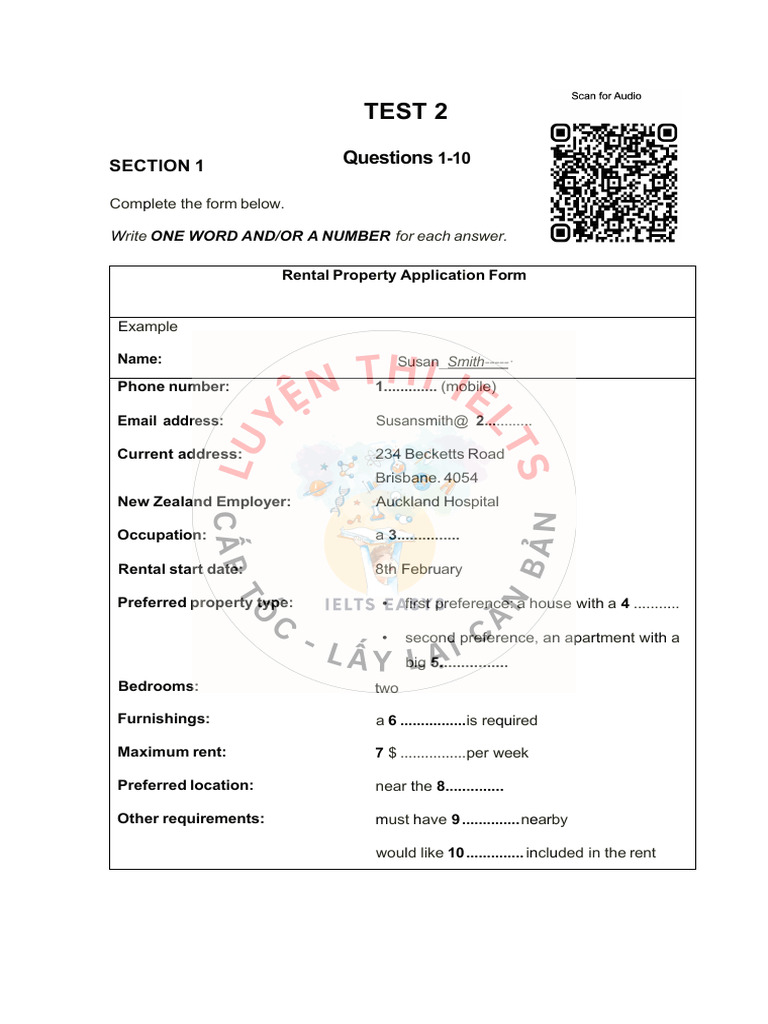 Test 2 - Listening | PDF | Supermarket
