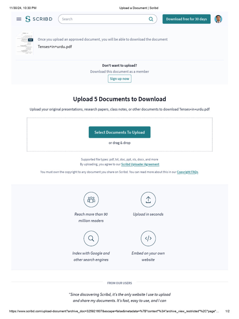 Upload A Document - Scribd | PDF | Scribd | Cyberspace