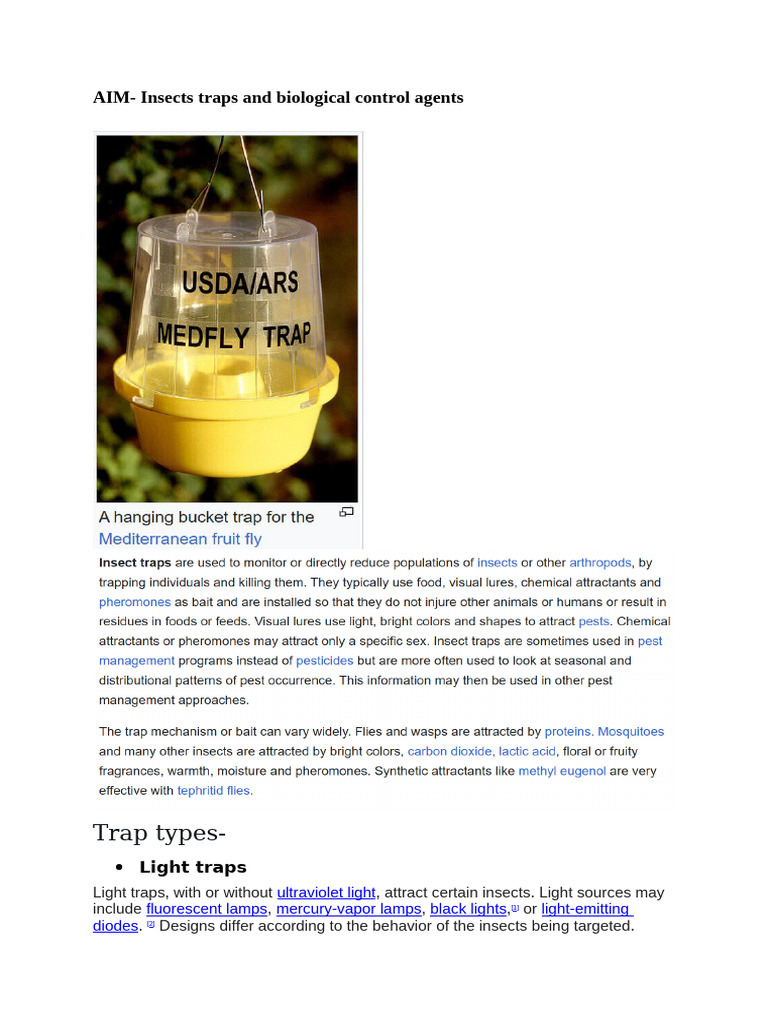 Biological Control Agents | PDF | Insects And Humans | Insects