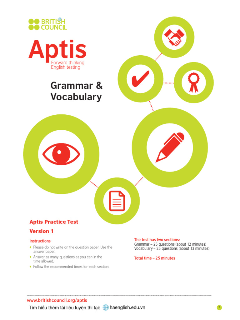 Aptis GRAMMAR T2 | PDF