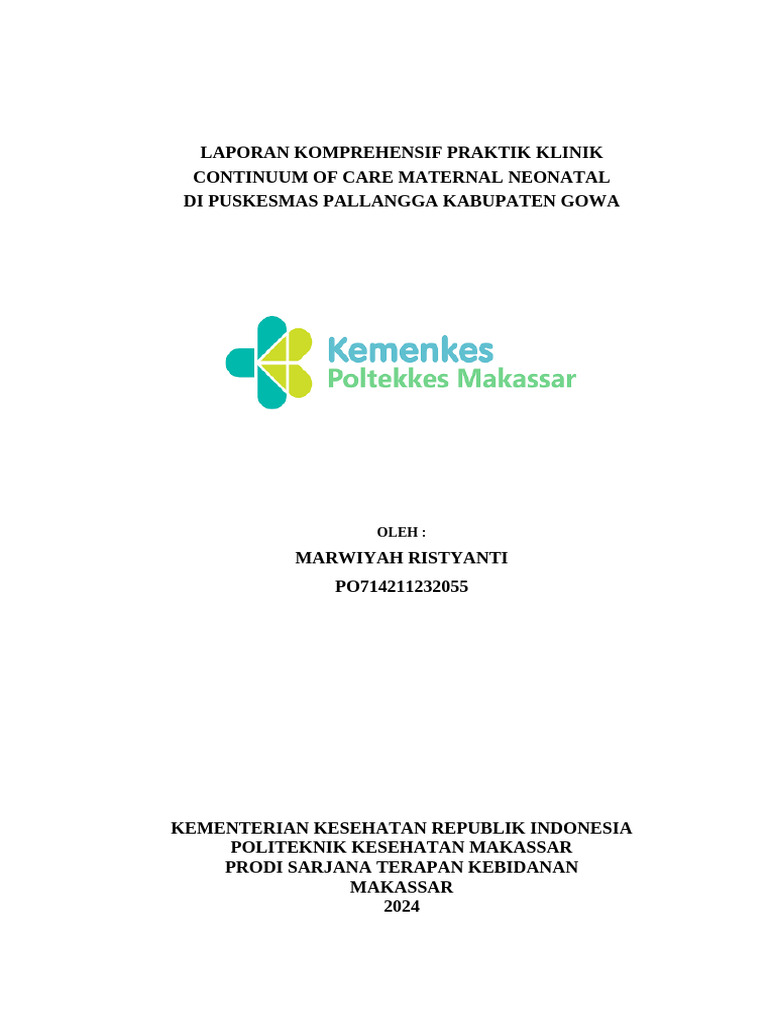 Askeb Coc 2 Risty Dalam Tabel Lengkap Fix Revisi 4 | PDF