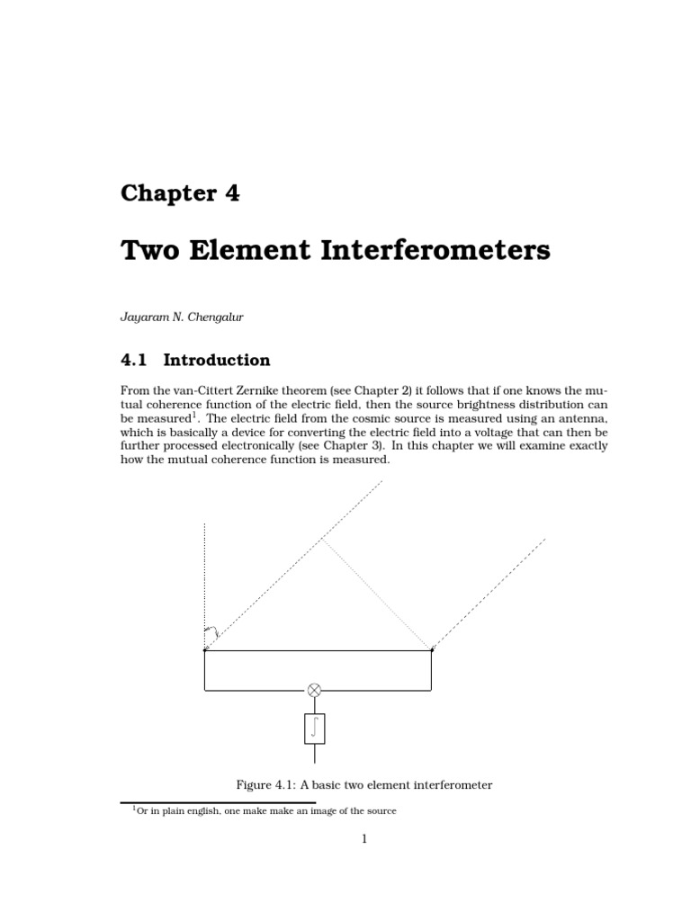 Two Element Interferometers | PDF | Interferometry | Antenna (Radio)