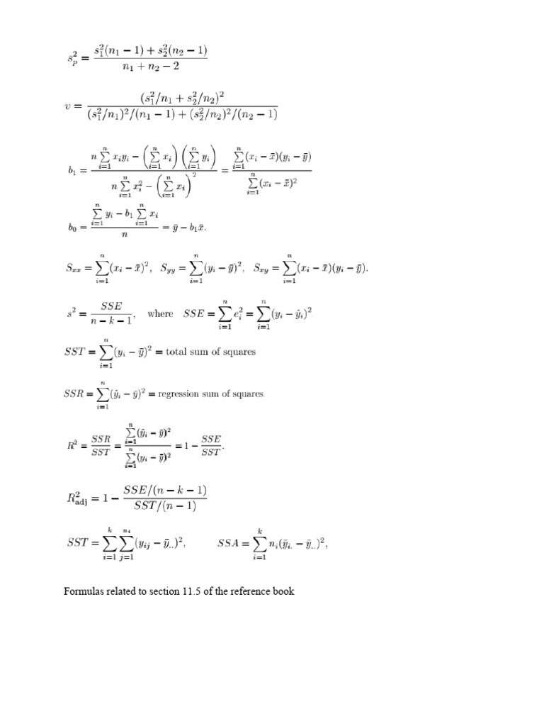 Formulas | PDF