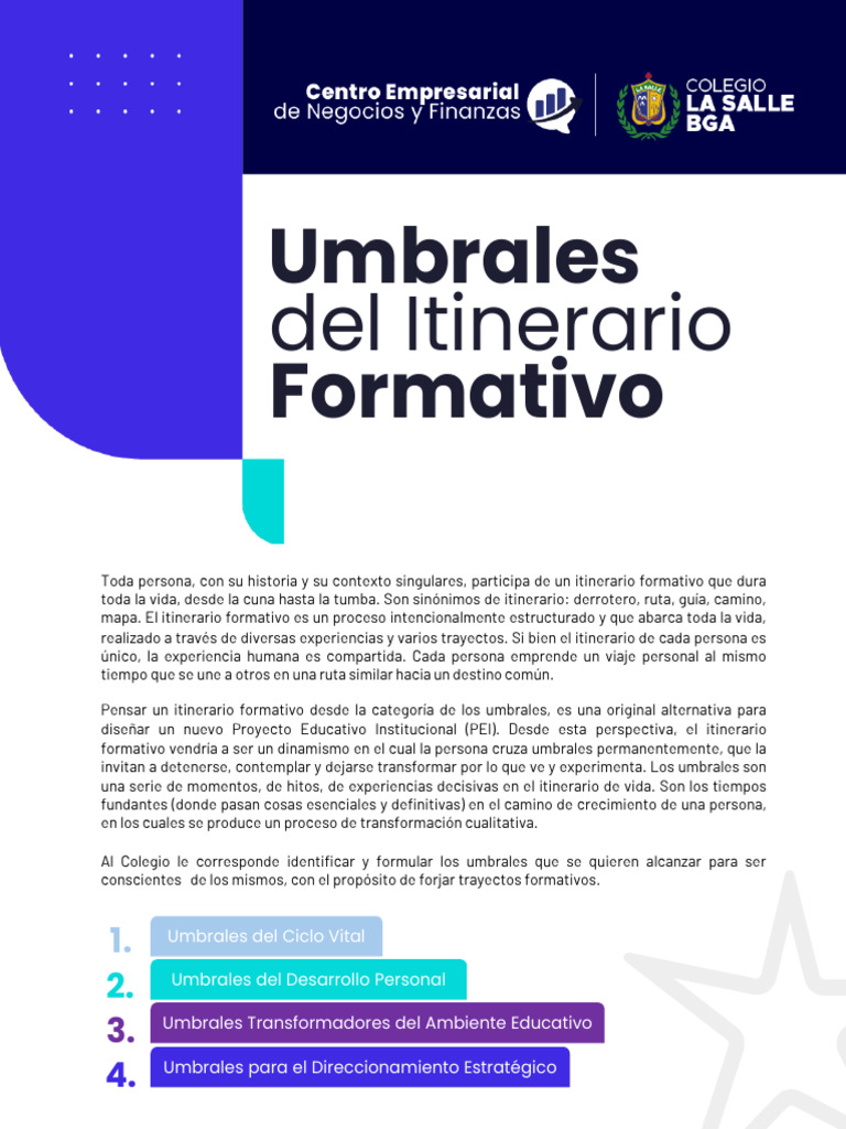 Umbrales 2024 | PDF | Aprendizaje | Pensamiento