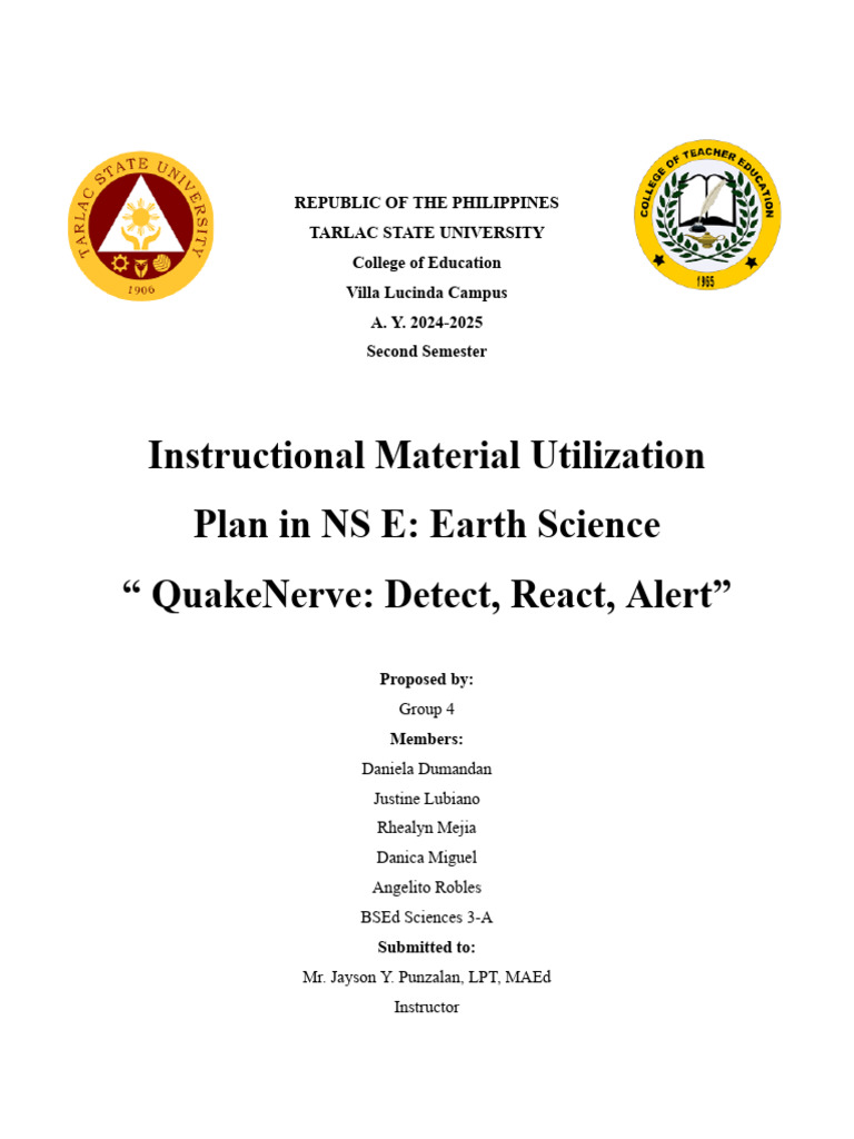 Group 4 Instructional Material | PDF | Earthquakes | Plate Tectonics