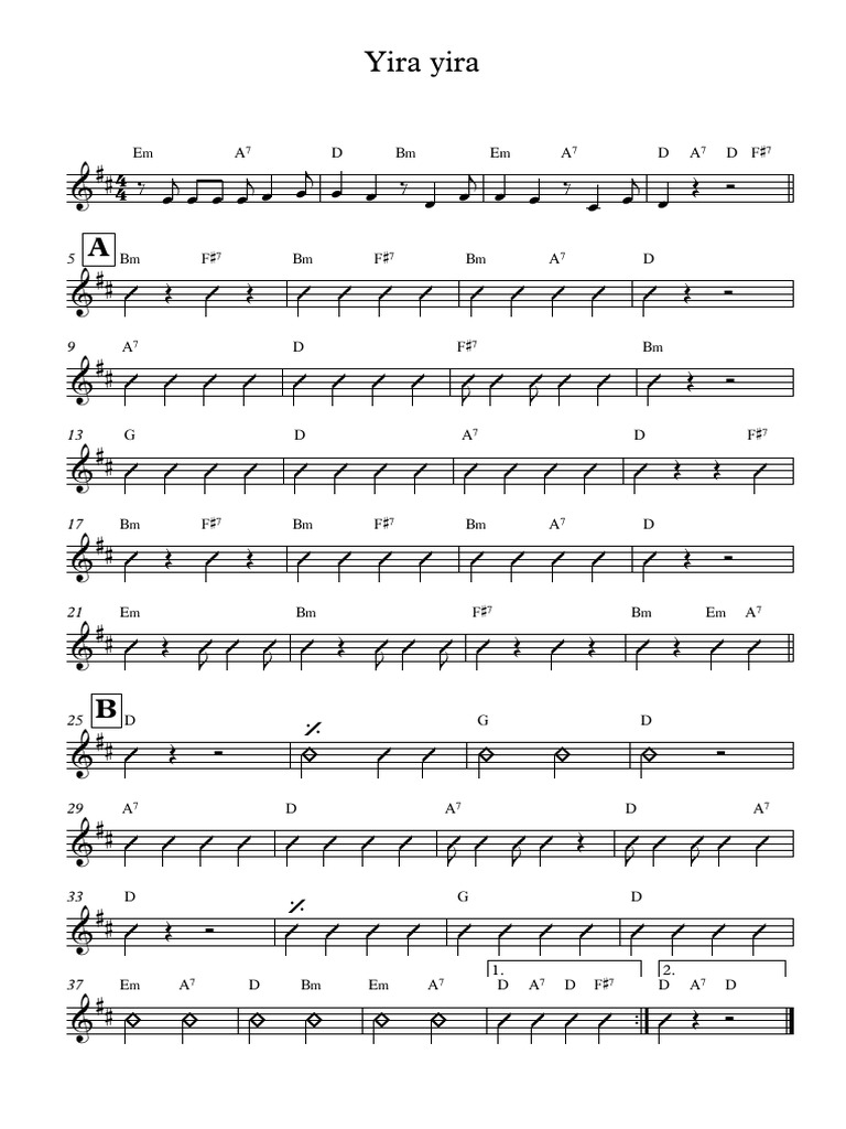 Yira Yira Partitura Completa | PDF