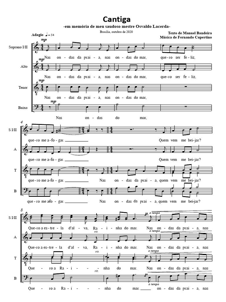 Fernando Cupertino - Cantiga (2020) | PDF