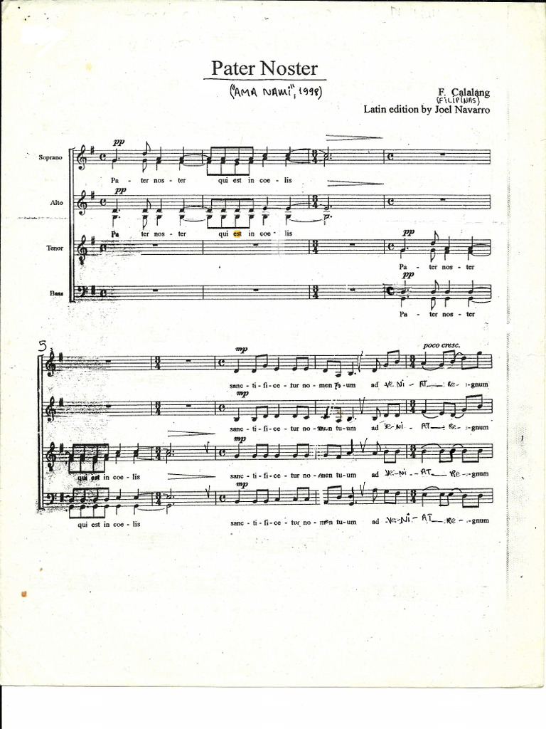 Fidel Calalang - Pater Noster | PDF