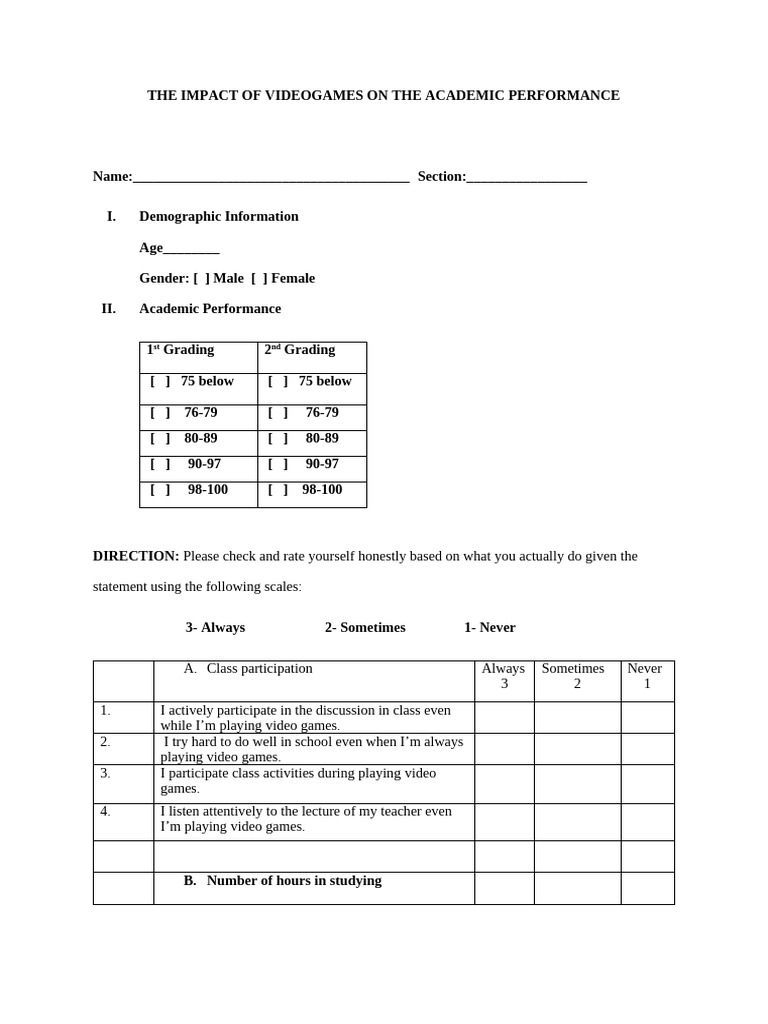 Sample Questionnaire | PDF