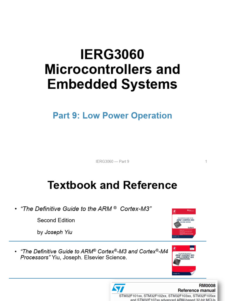 IERG3060 - 9-Low Power Operation | PDF | Microcontroller | Computer ...