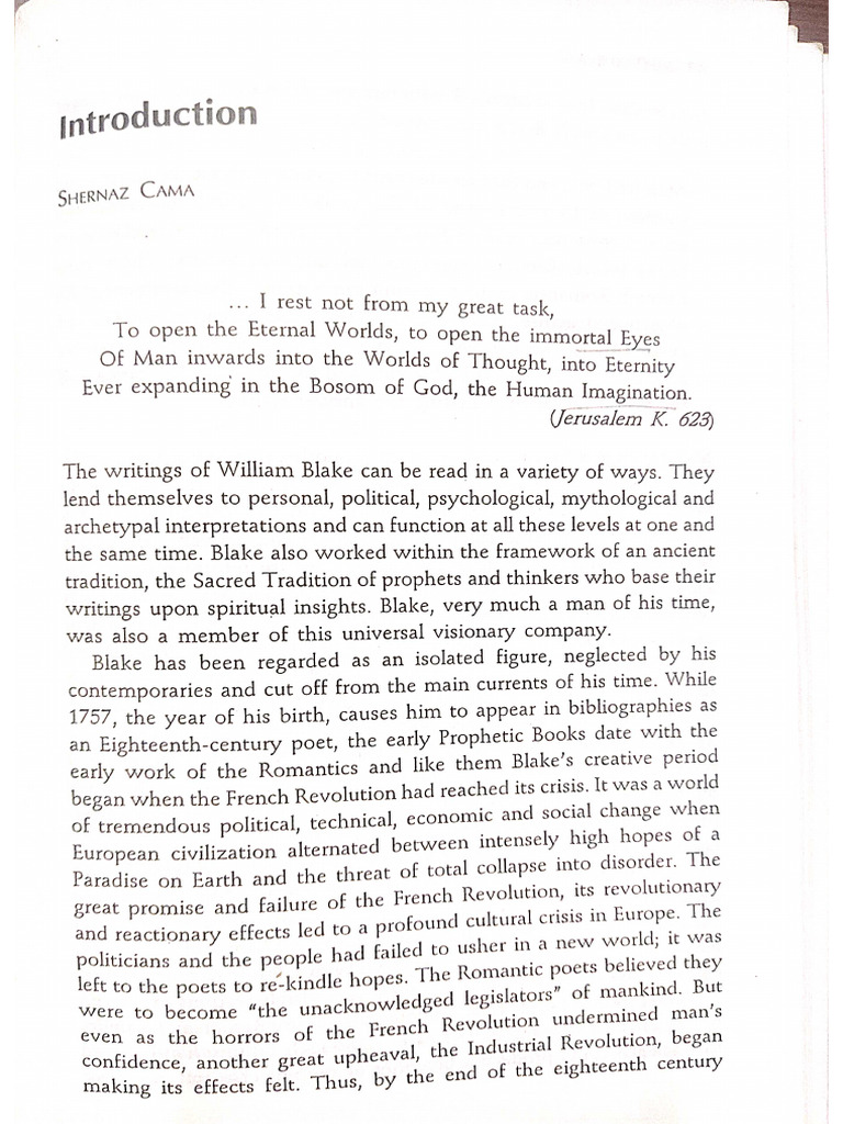 Introduction To Blake by SC | PDF