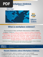 NIOSH Types of Workplace Violence | PDF